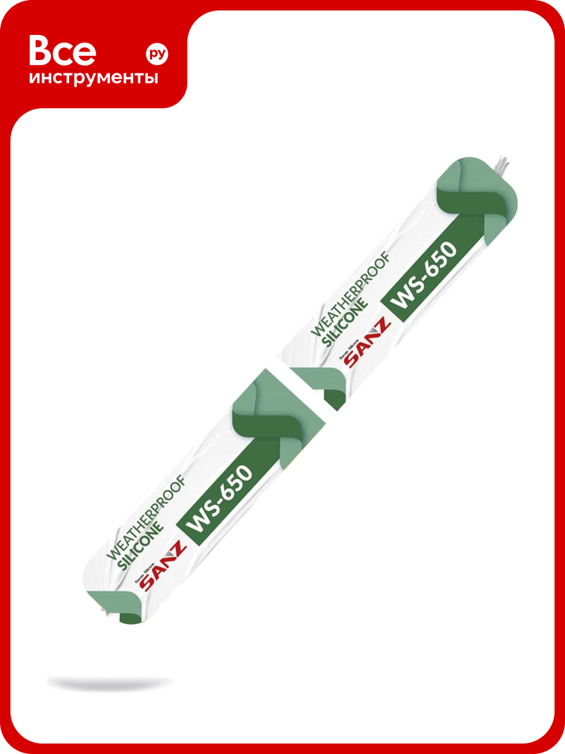 Атмосферостойкий герметик для швов структурного остекления SANZ WS-650 черный 650-7288-B