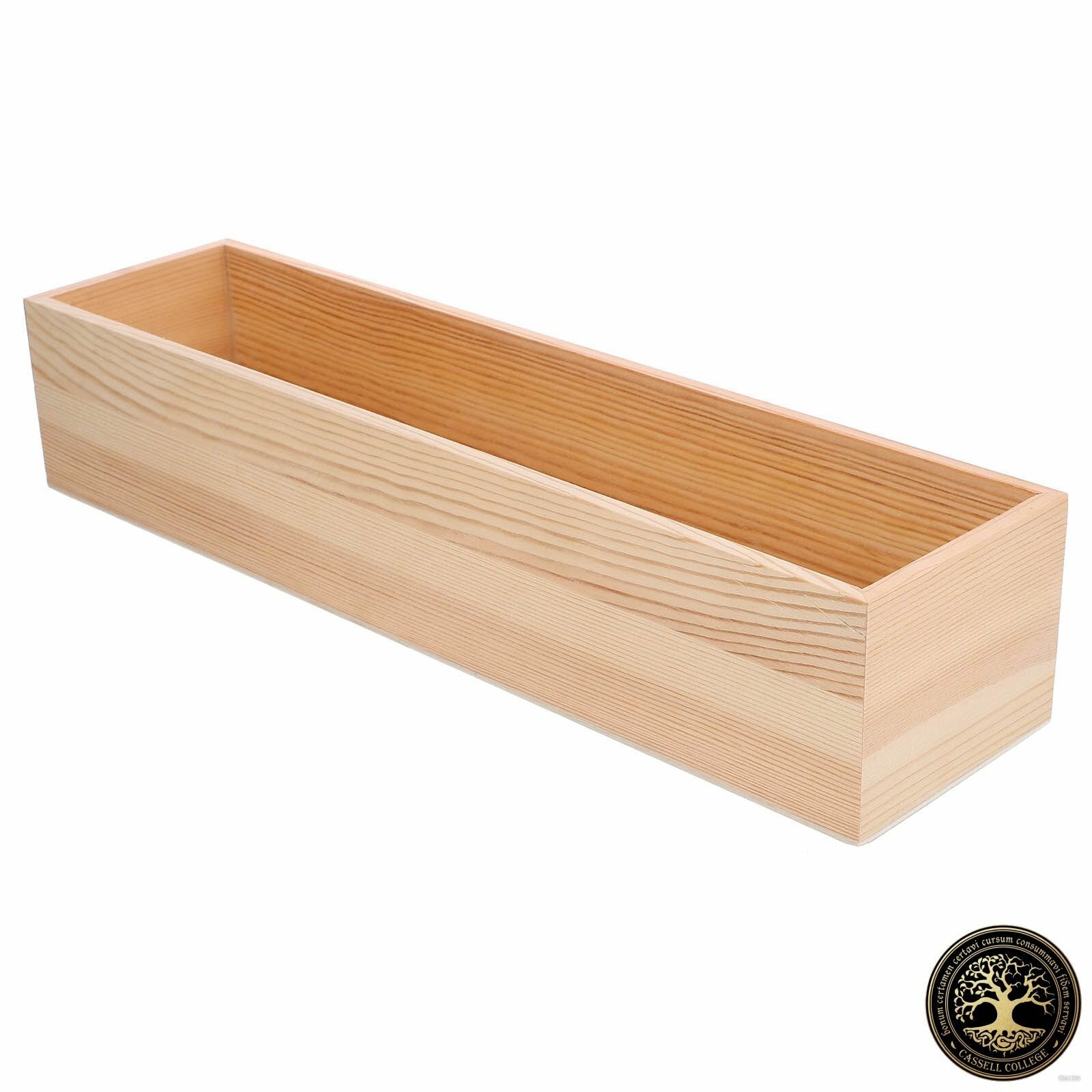 Деревянный короб без крышки цвета хаки для хранения дома