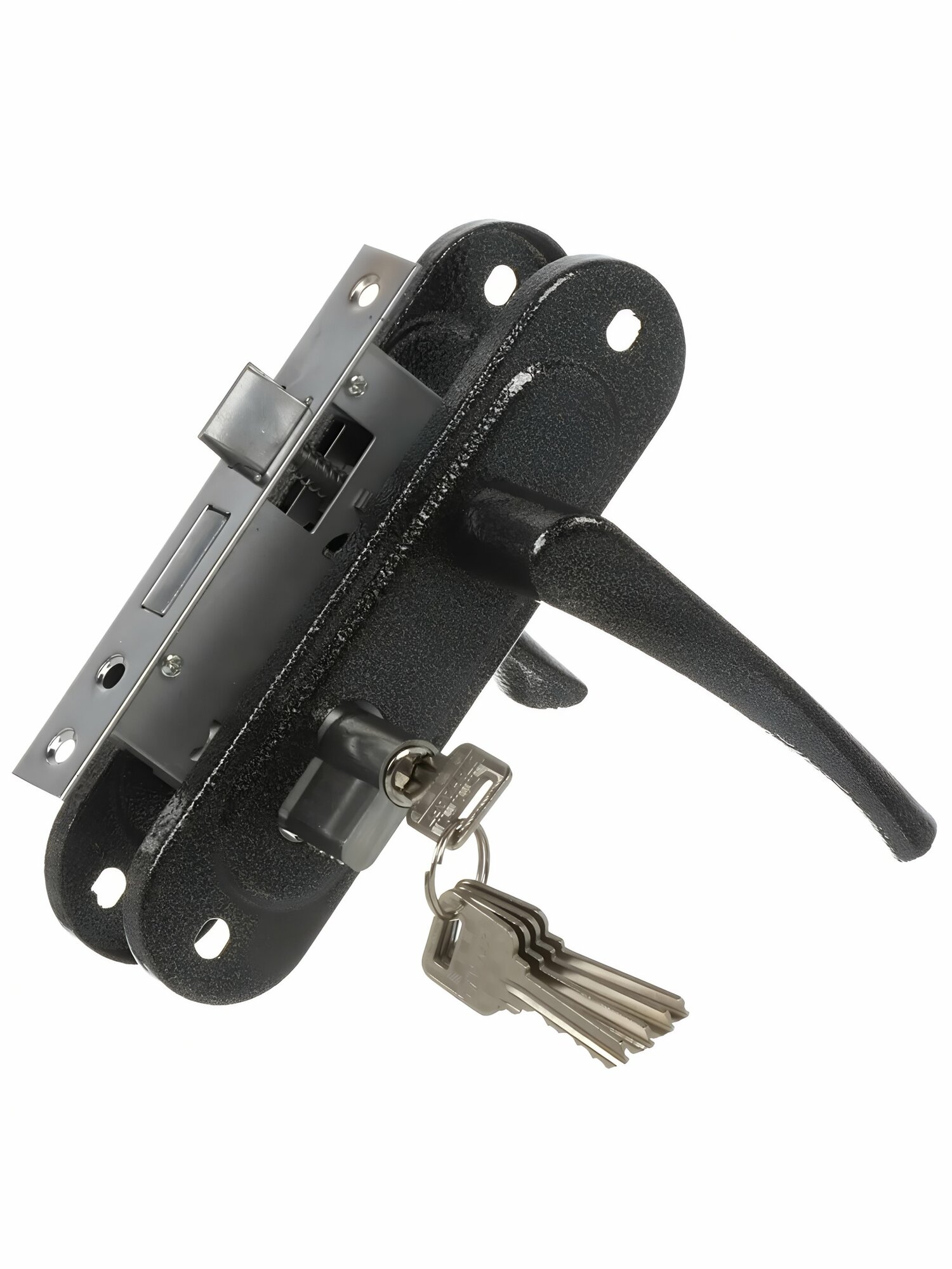 Замок врезной Зенит, ЗВ4-50.01П, БП-00015213, ручка в комплекте, цилиндровый, серебро