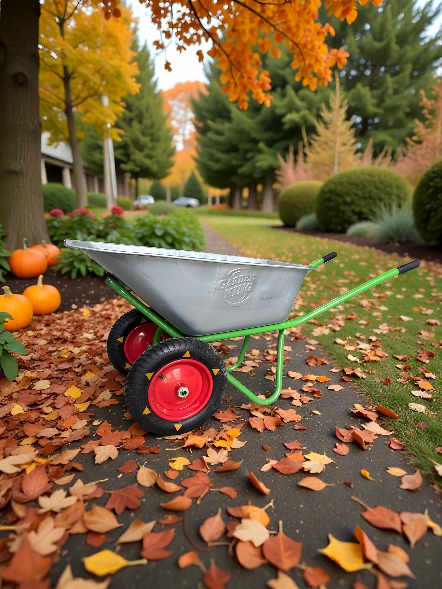 БТМ Тачка садово-строительная из металла, двухколесная на 250 кг, 100 л