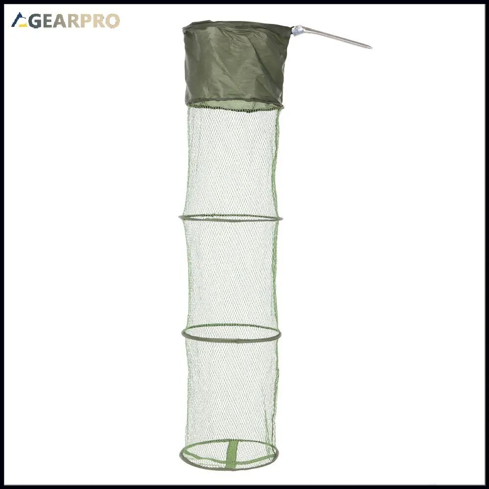 Портативная складная рыболовная сетка для хранения улова: рыбы, раков и креветок