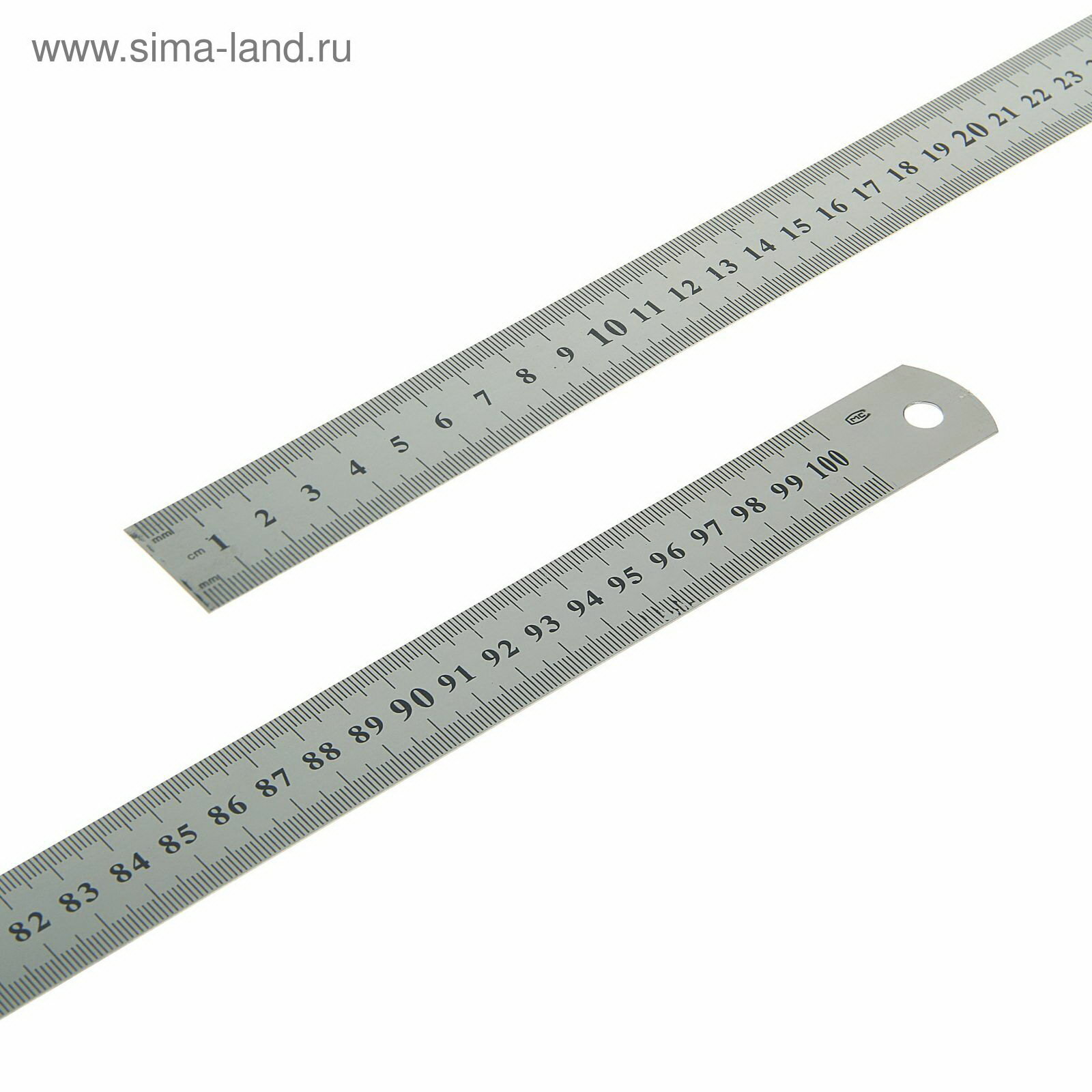 Линейка металлическая, 1 м, серебристая, вид линейки: линейка