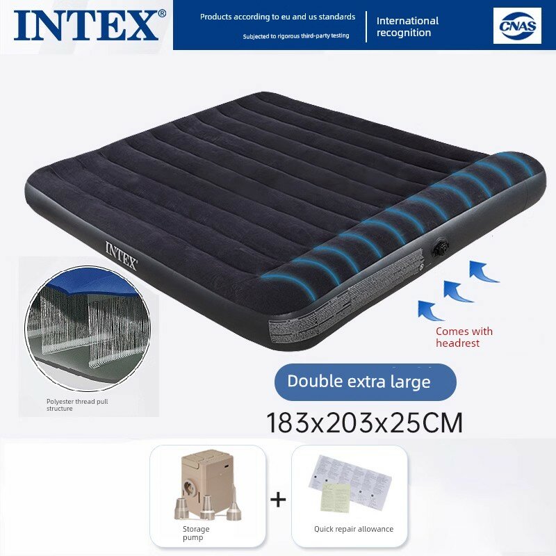 Intex 183 см одинарный слой надувной матрас с аккумуляторным насосом для улицы