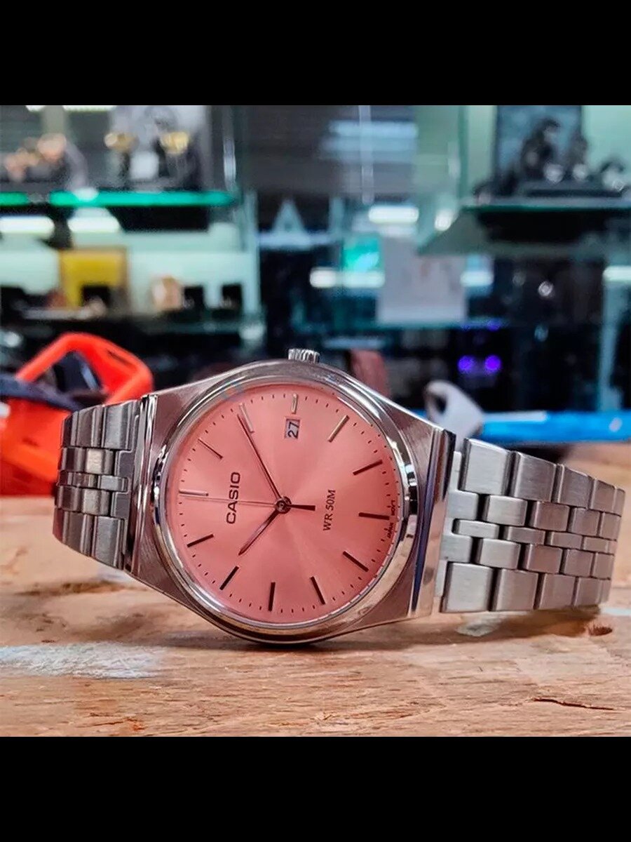 Наручные часы CASIO, розовое золото — фото 1