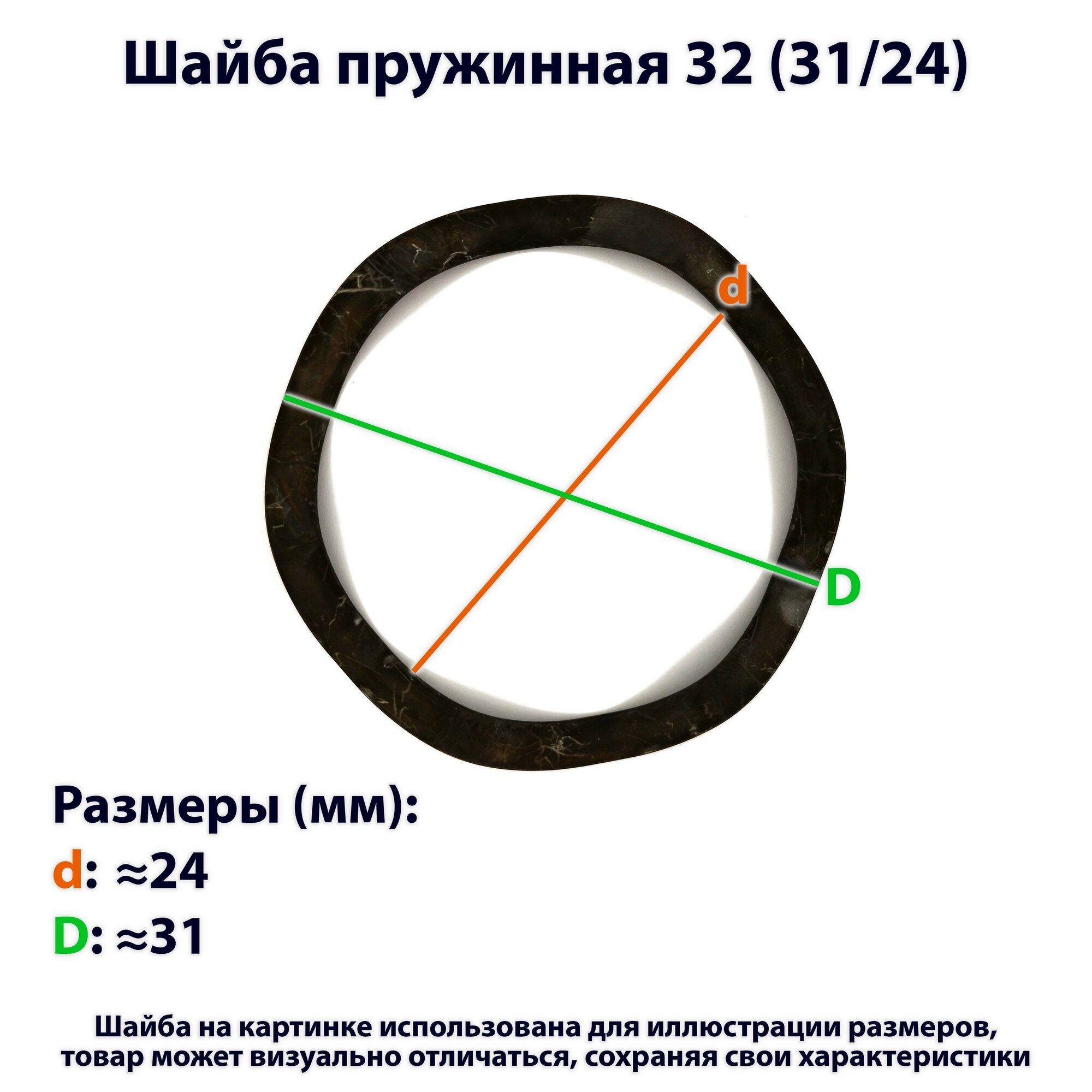 Шайба волновая пружинная 32 (24*31*0.3) (5 шт) для подшипников электродвигателей