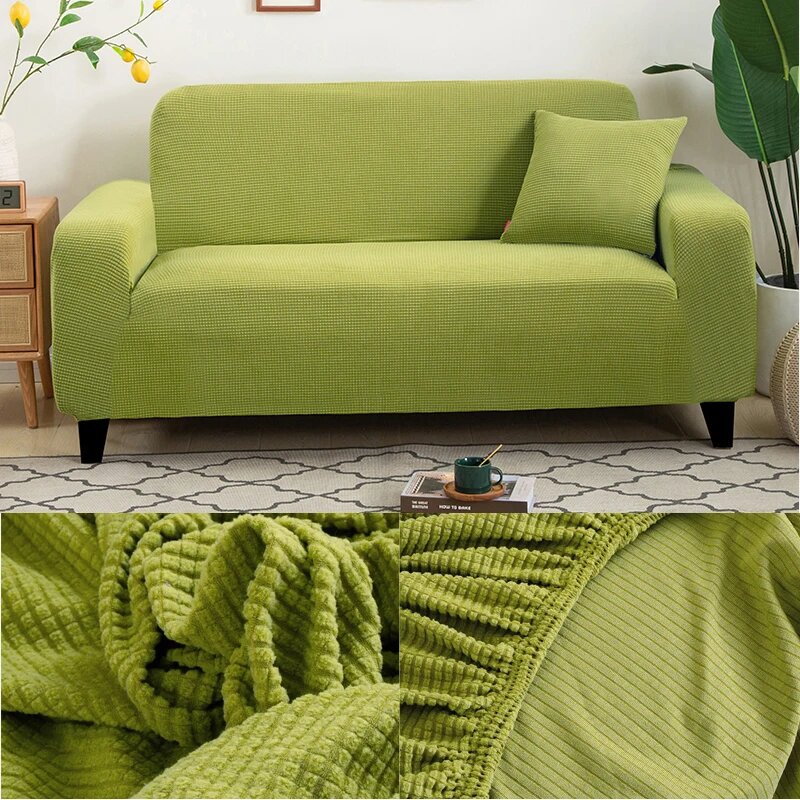 Чехол на диван зеленый, grass, XL (215-300cm), 1PC
