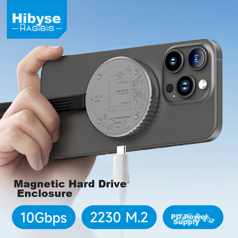 Hagibis M.2 NVMe портативный SSD корпус 2230 для iPhone 16 и MacBook Цвет：MC100 Lite [Версия с PD питанием]