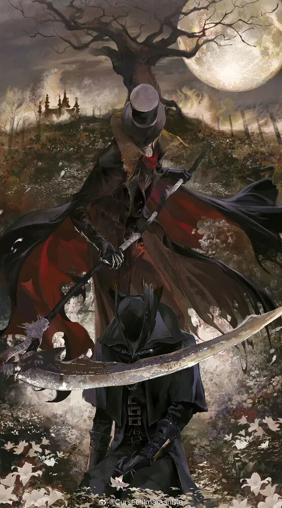 Алмазная Картина"видеоигра Bloodborne" 5D Круглый Бриллиант 30х40 См.