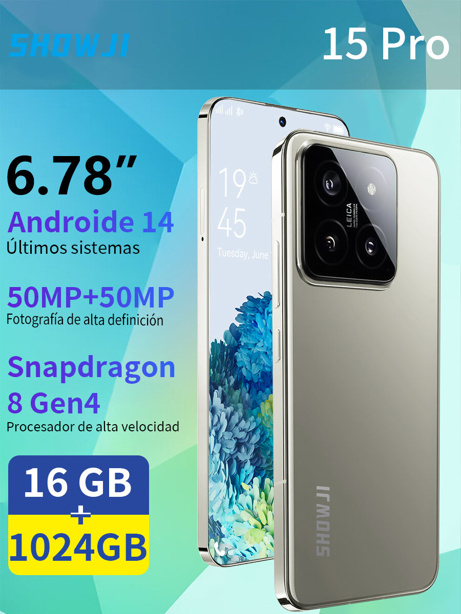 Смартфон I15 Pro с двойной камерой 50MP 16+1024ГБ 5500 мАч 5G WIFI