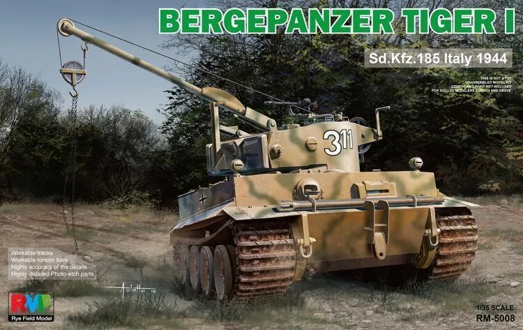 Rye Field RFM 5008 1/35 sd. kfz.185 Горная броня Тигр I 1944 Модель танка