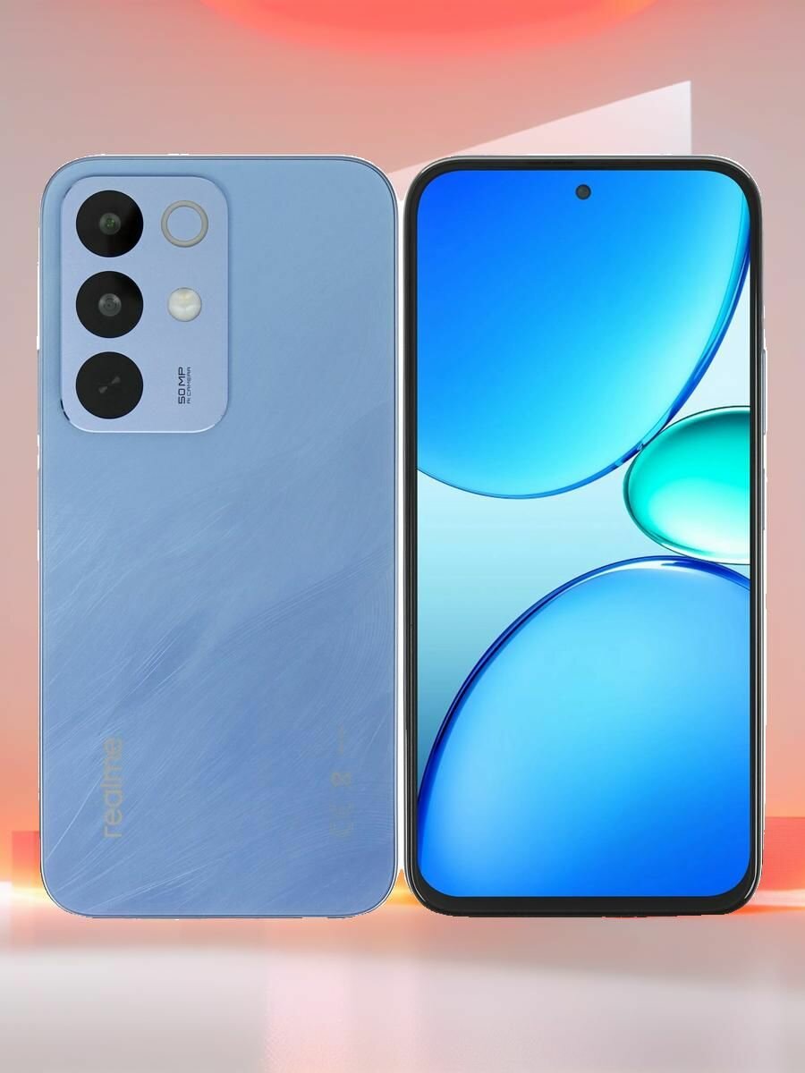6.8" Смартфон realme С85 128 ГБ синий ядер - 8x(2.4 ГГц), 6 ГБ, 2 SIM, IPS, камера 50 Мп, NFC, 4G, 7000 мА*ч