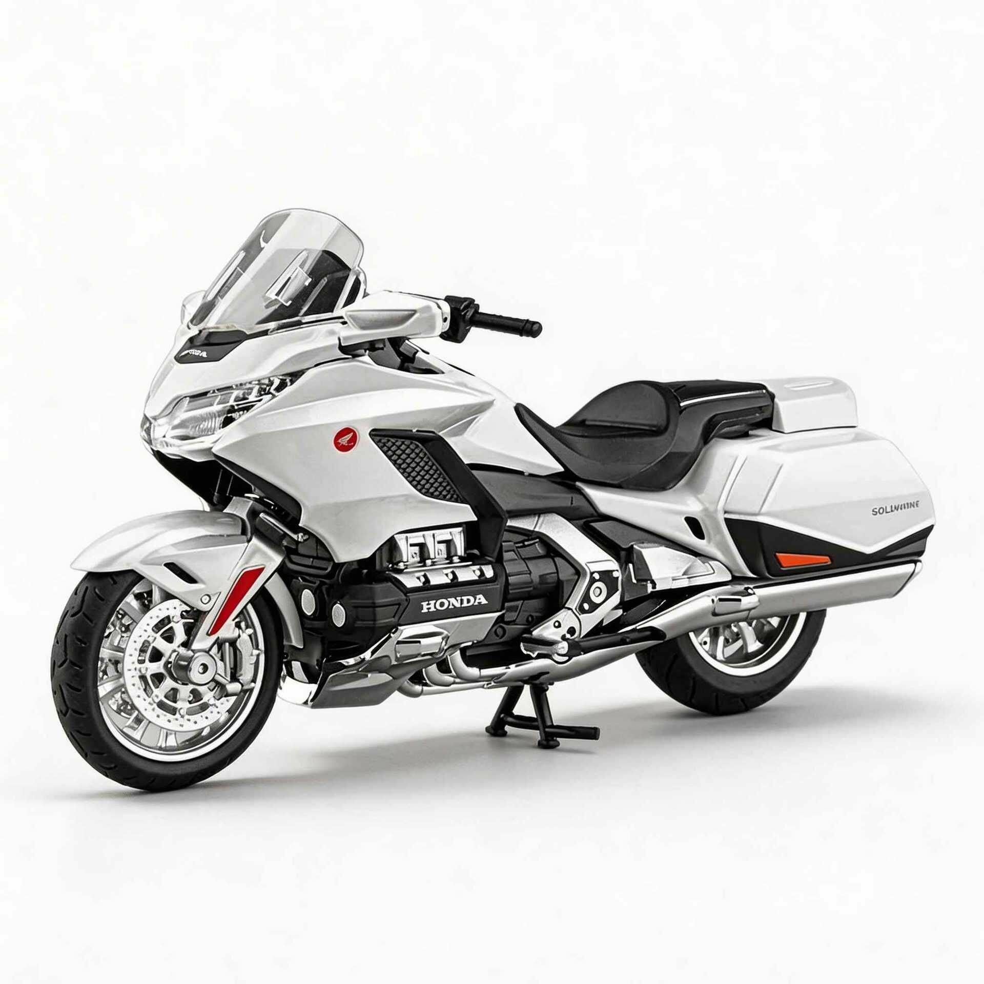 Модель мотоцикла Honda GL1800, металлическая, масштаб 1:12, с амортизацией, коллекционная игрушка