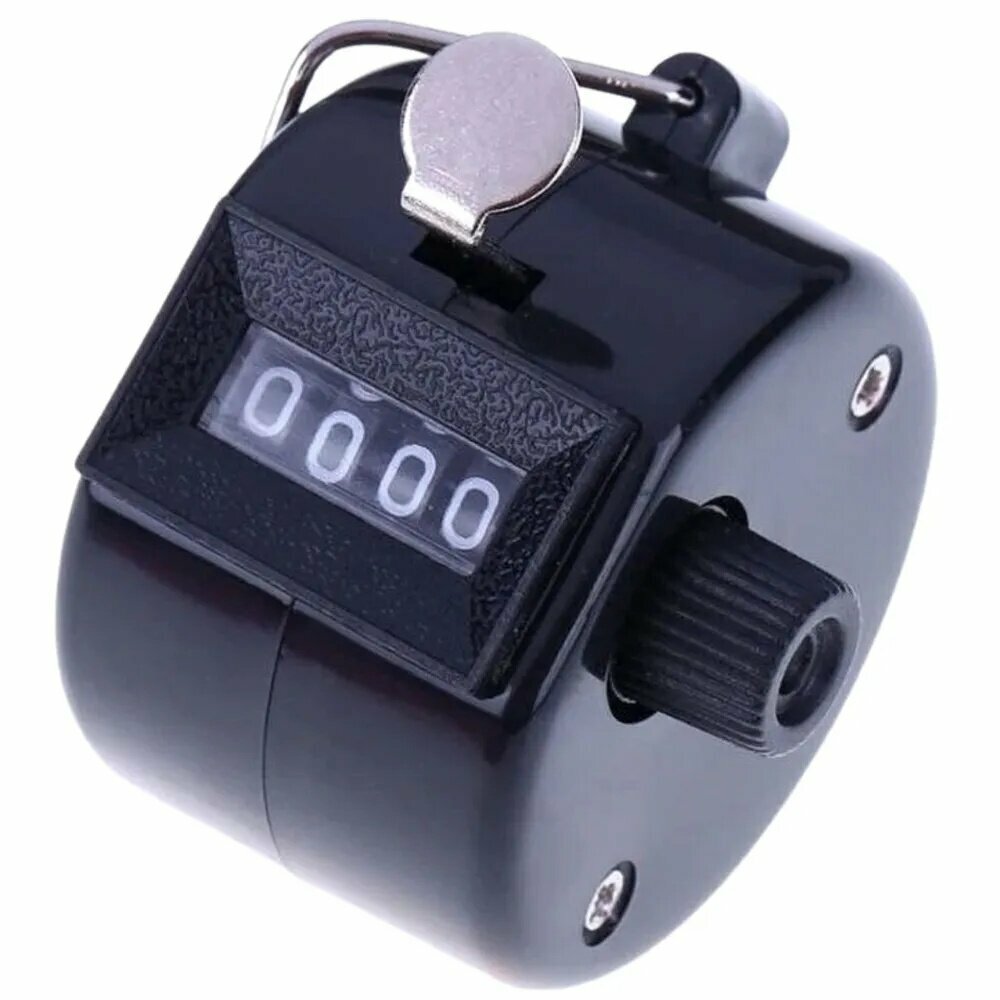 Счетчик посетителей механический черный (счетчик кликер) с ручным управлением