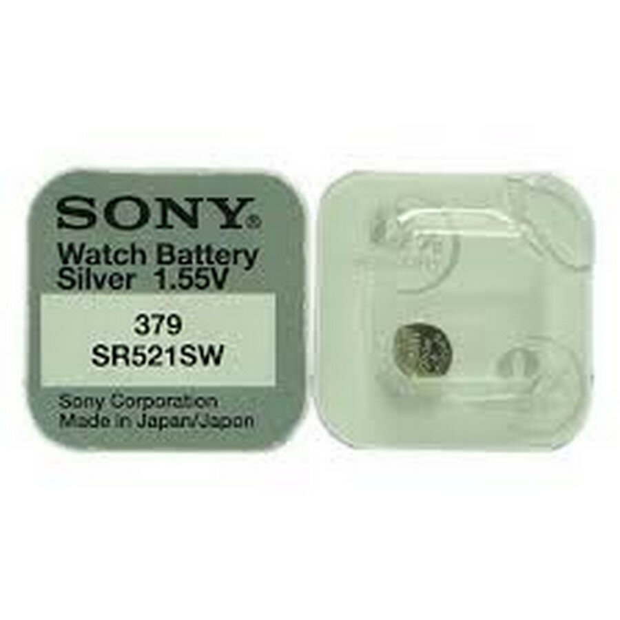 Батарейка SONY SR521SW 379 (0%Hg)