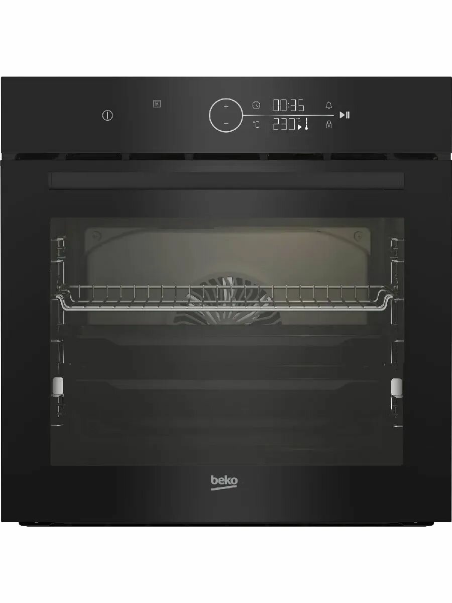 Духовой шкаф электрический Beko BIOM1752KBNC встраиваемый, 3300 Вт, 72 л, 13 режимов работы, класс энергоэффективности A+, таймер, черный