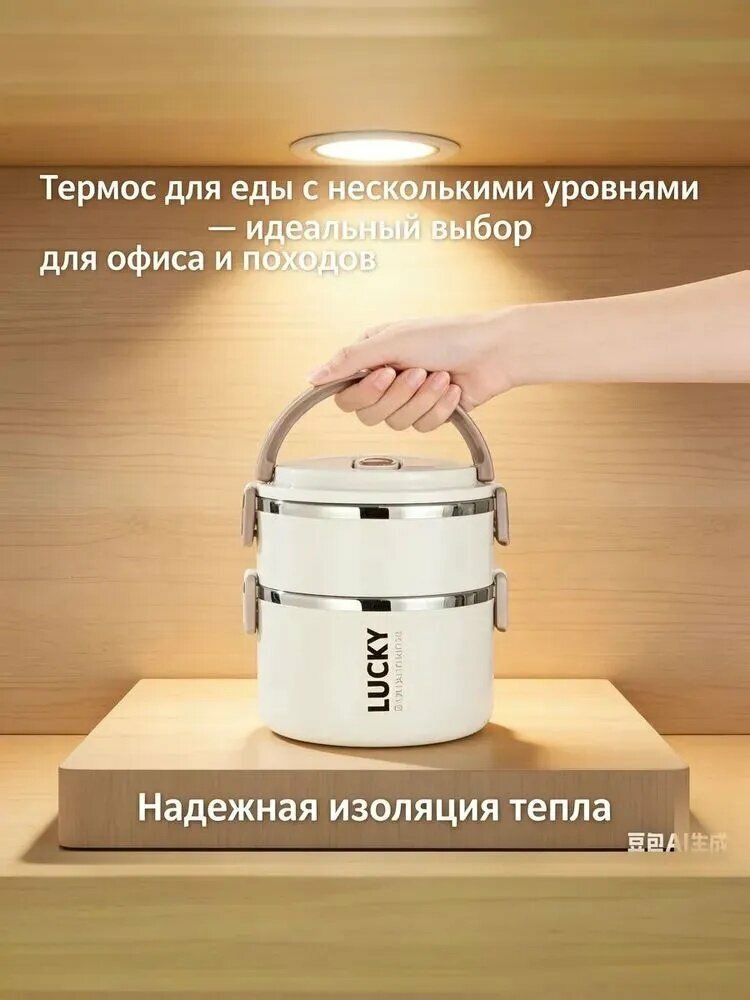 Термос Вакуумный, С кнопкой, 1.4 л