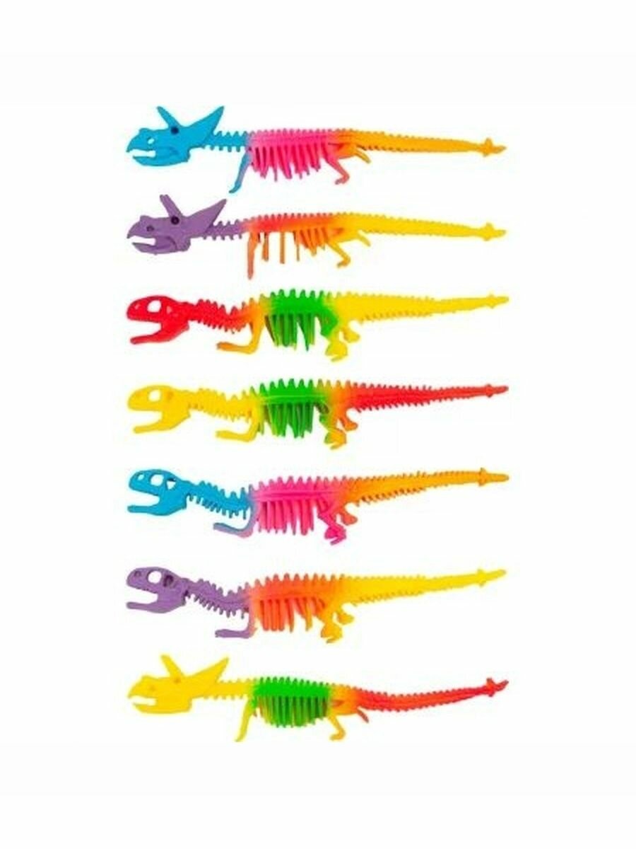 Браслет тянучка антистресс Скелет динозавра 23 см.