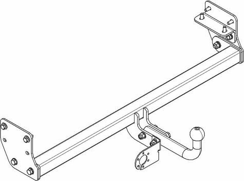 Фаркоп на KIA PICANTO (2011) (без электрики, паспорт/сертификат в комплекте) Автос. KI 23