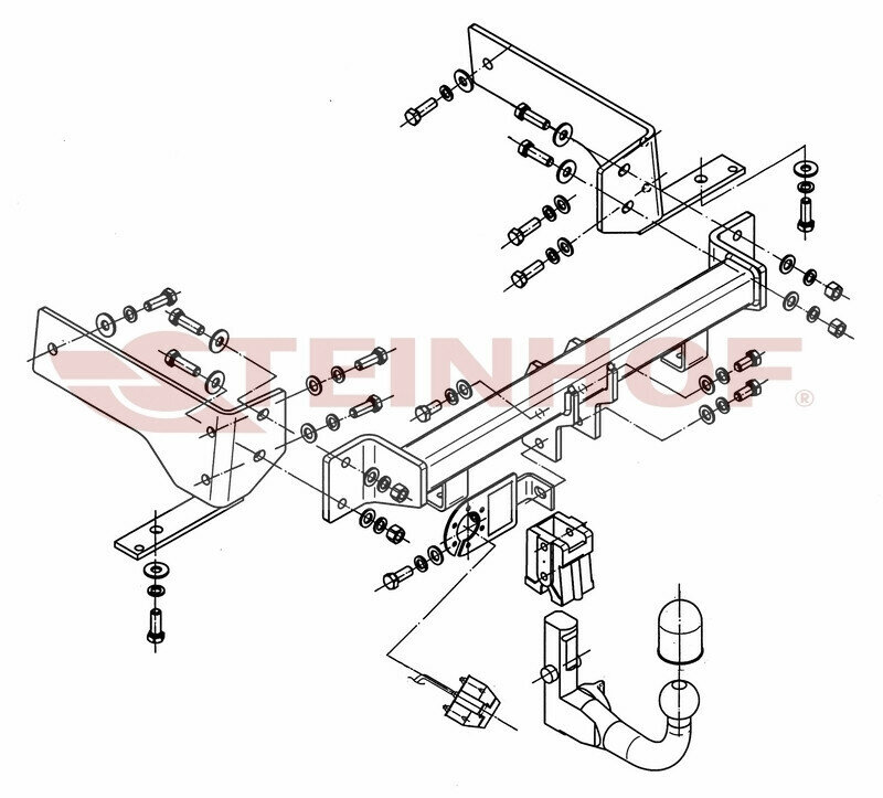 Фаркоп на Chevrolet Captiva 2006-2013 (паспорт и сертификат в комплекте)(без электрики) Steinhof. C-256