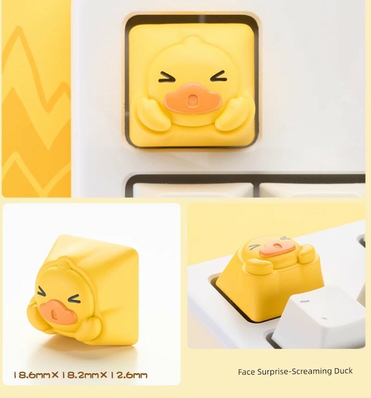 ZOMO X B.Duck Little Yellow Duck 3D-игрушка, персонализированная механическая клавиатура, кейкап в подарок для