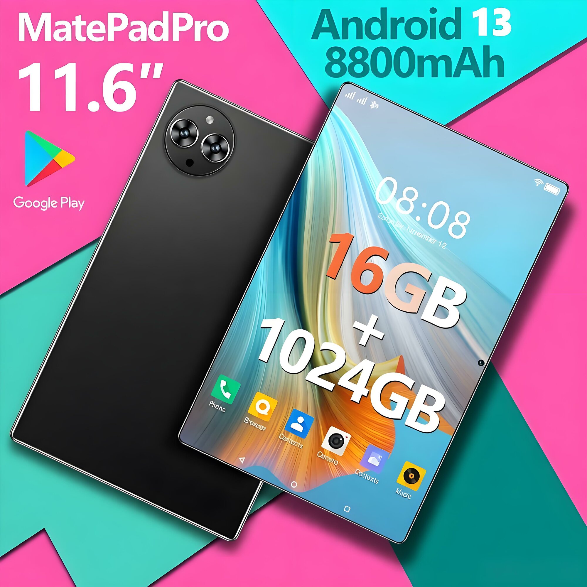Игровой планшет "MatePad Pro", 11", 16Гб+1024Гб, Bluetooth, Wi-Fi, 2 SIM