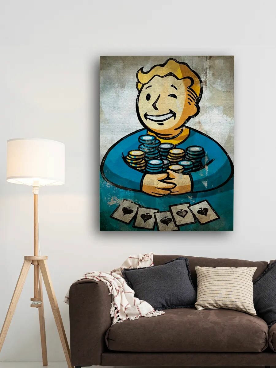Картина на стену Fallout, на подрамнике, 1шт, 55х38 размер. — фото 1