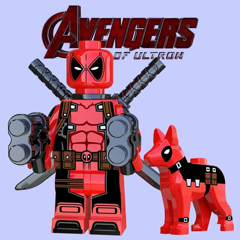 Конструктор персонажа Дедпул в стиле LEGO, игрушка для детей, обучающая головоломка