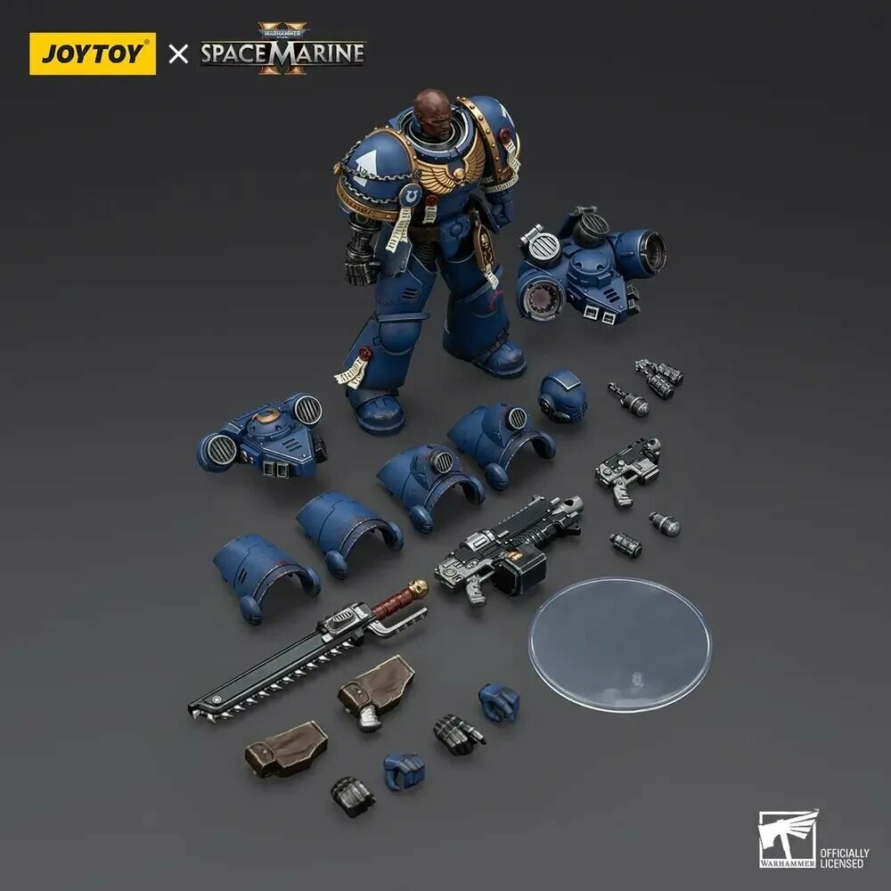 Фигурка JOYTOY Warhammer 40K Space Marine 2 Ultramarines Brother Chairon Collectors Edition / фигурка Joy Toy ультрамарины Брат Кайрон Коллекционное Издание