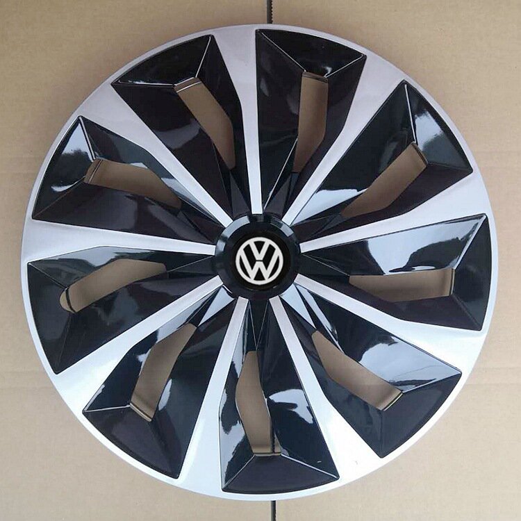 Колпаки на колеса Volkswagen R14 комплект 4 шт. - Черный/Серебристый