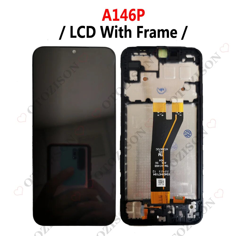Для Samsung Galaxy A14 ЖК-дисплей A145F A145P A145R Дисплей A14 5G A146 A146B A146P A146U Экран Сенсорный дигитайзер в сборе с рамкой
