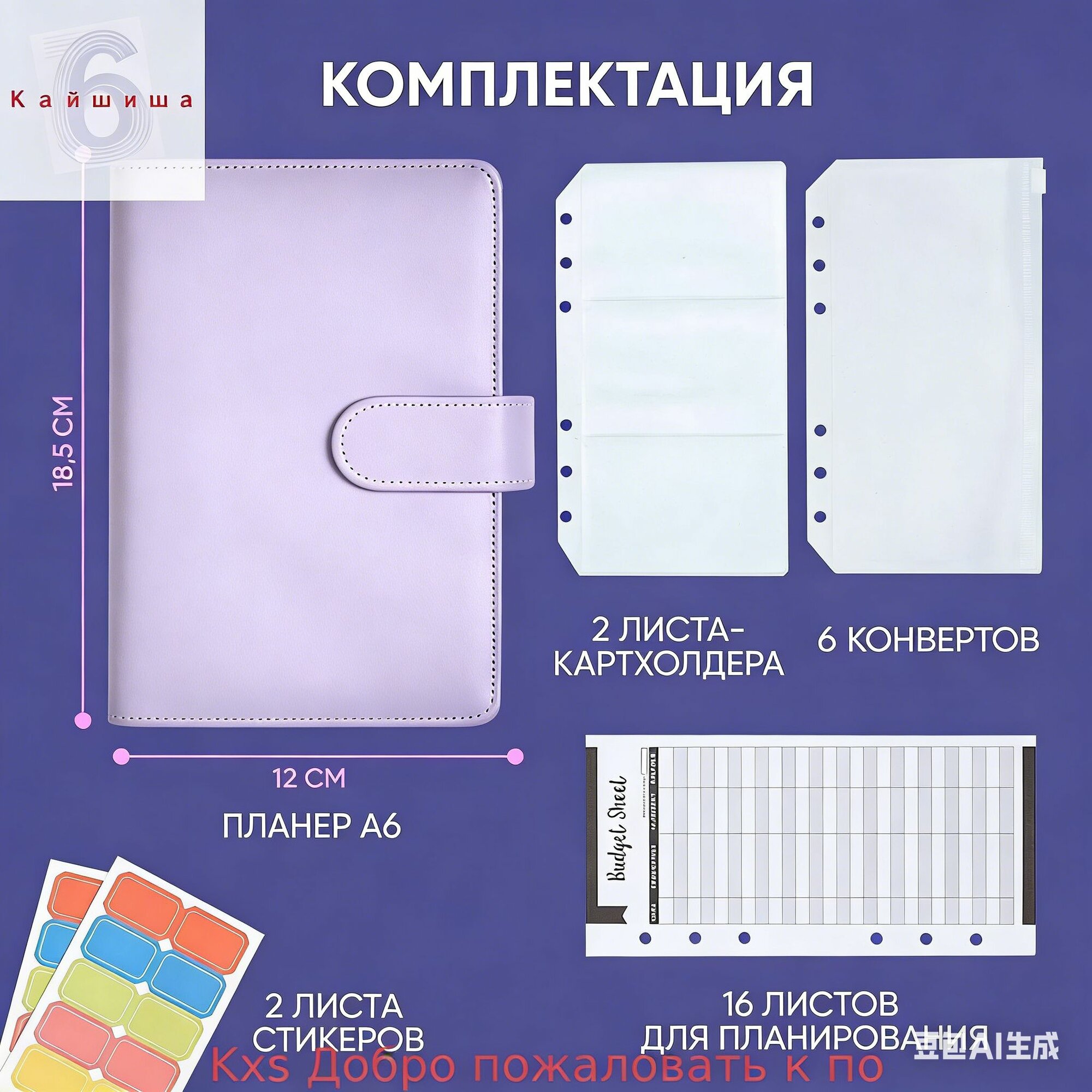 Папка-органайзер A6, 1 шт. блокнот органайзер ежедневник