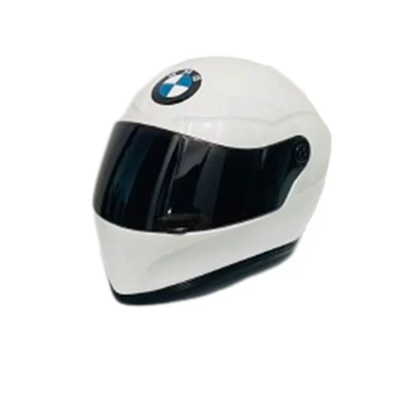 Мотоциклетная шапка для животных M размер с глянцевым белым BMW, окружность головы до 30 см, безопасная экипировка