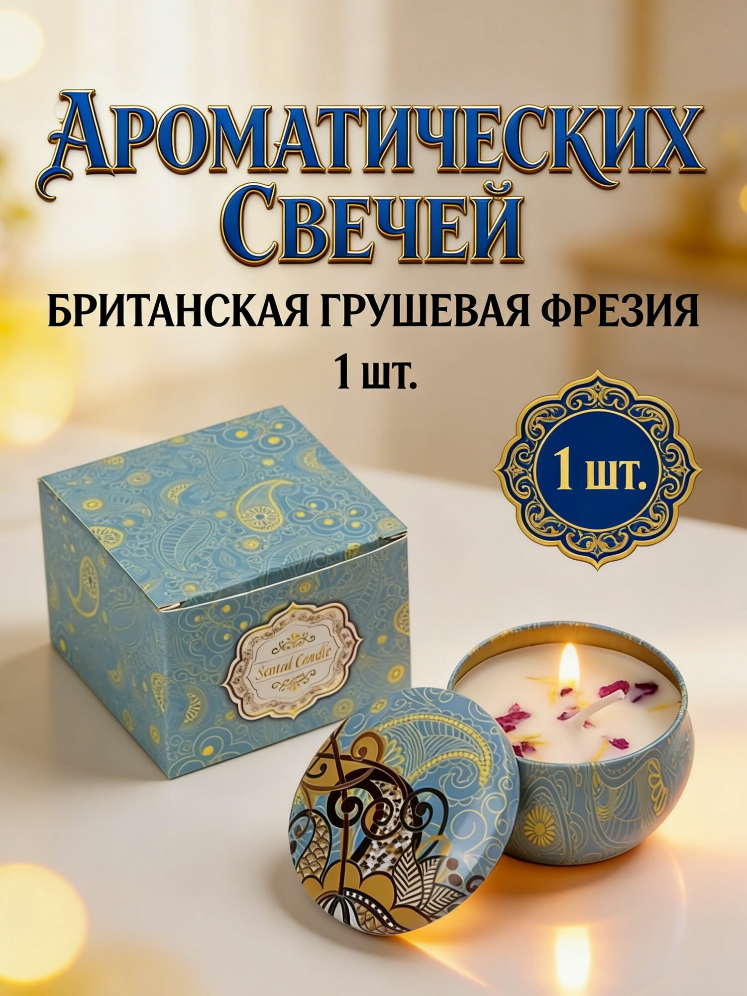 Свечи ароматические подарочный набор для женщин, подарок на день рождения женщине, девушке