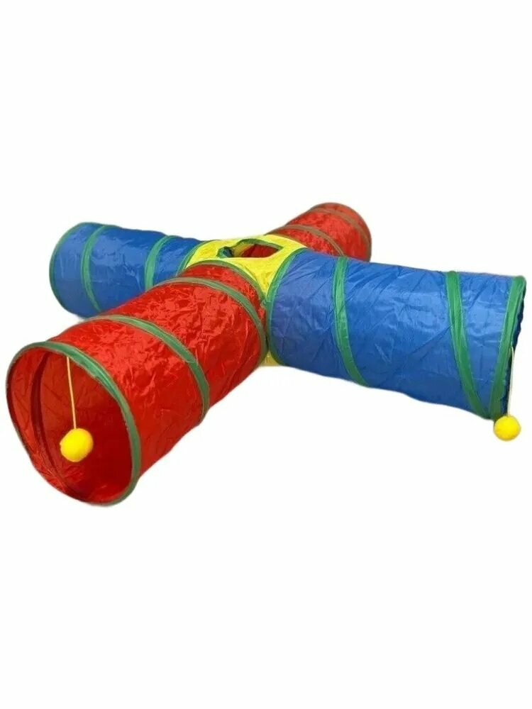 Тоннель игровой для кошек / труба для домашних животных / 4 входа