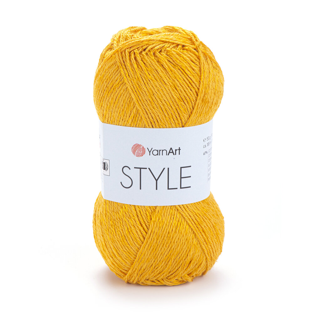 Пряжа для вязания YarnArt Style 657 жёлтый 50 гр/185 м 67% хлопок, 33% вискоза