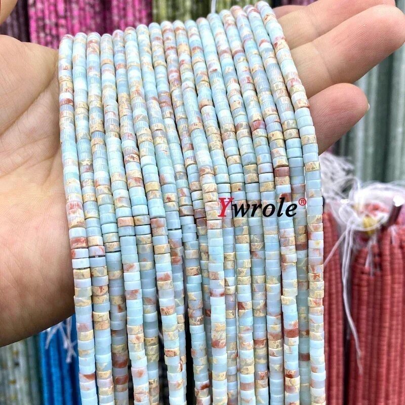 Бусины из халцедона красный рубин 2x4 мм YWROLE 4x2mm 72-75pcs, Shoushan stone