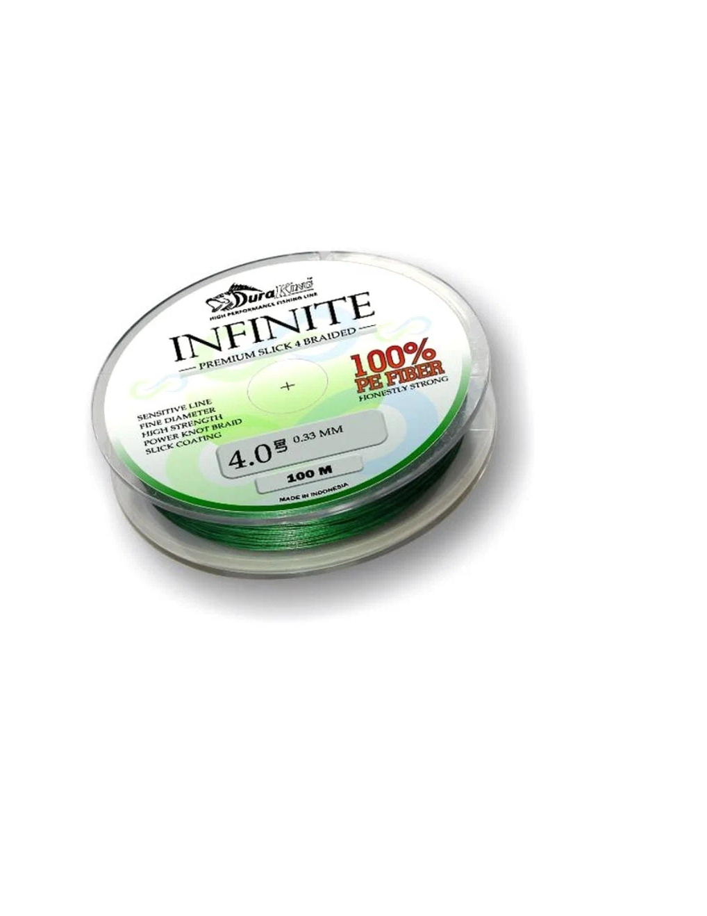 Шнур DuraKing INFINITE 4X, 150 м, тёмно-зелёный #1.2, 0,18 мм, 23 lbs