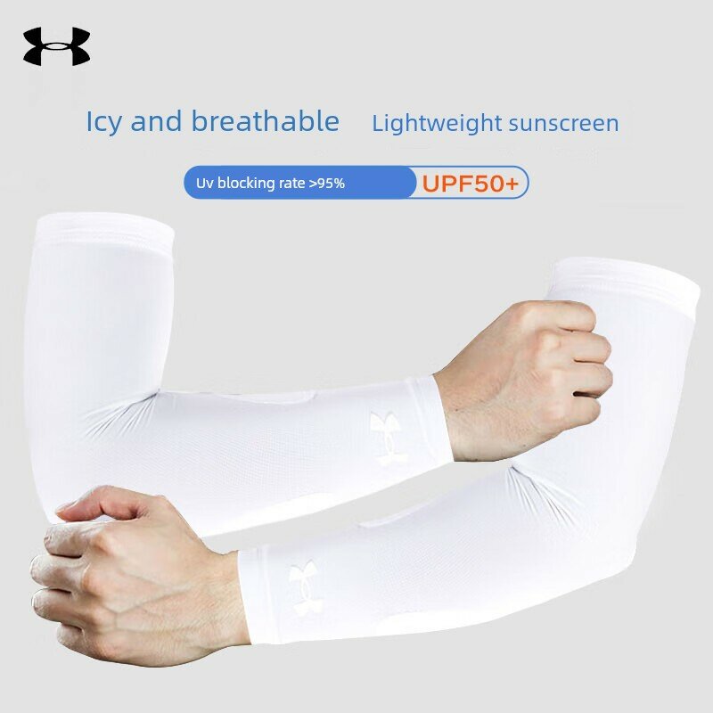 Солнцезащитные рукава из ледяного шелка Under Armour для велоспорта и других видов спорта, солнцезащитные перчатки для