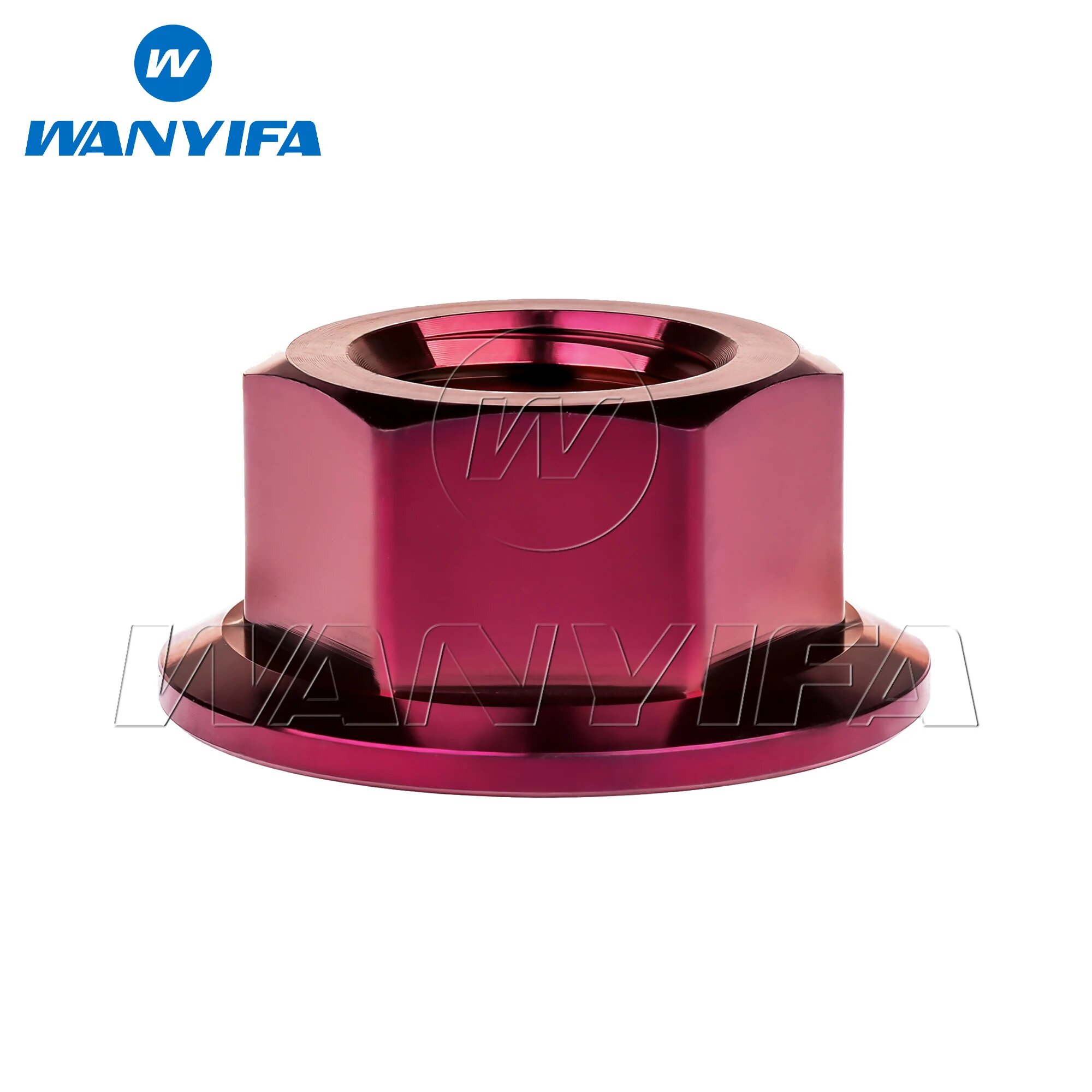 Титановые гайки Wanyifa M5 M6 M8 M10 M12 M14 M16 DIN6923 M6 Pitch 1.0mm, Wine Red Gloss(PVD)