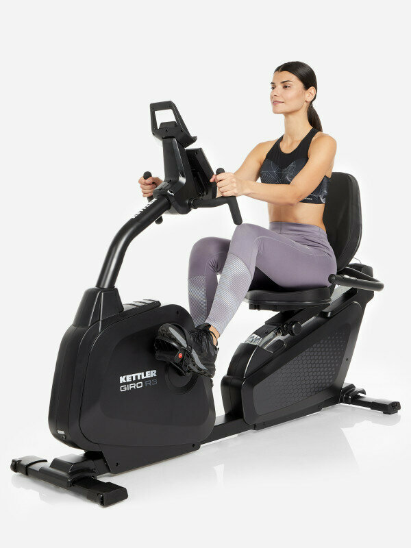 Велотренажер Kettler Giro R3, электромагнитный, горизонтальный, 130 кг, 10 программ