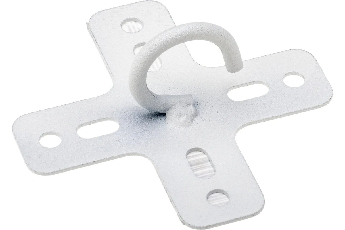 Кронштейн‑переходник duwi 75×75×25 мм белый сталь с нагрузкой до 20 кг для крепления люстр и светильников Е14, Е27, GU10, GU5.3 на натяжные потолки и стены