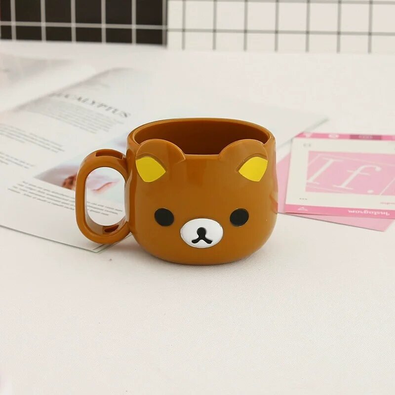 Rilakkuma кофейная чашка аниме Relax Bear пара кружек детская зубная щетка мытье зубная чашка для мальчиков и девочек стакан для воды детский подарок Лидер продаж