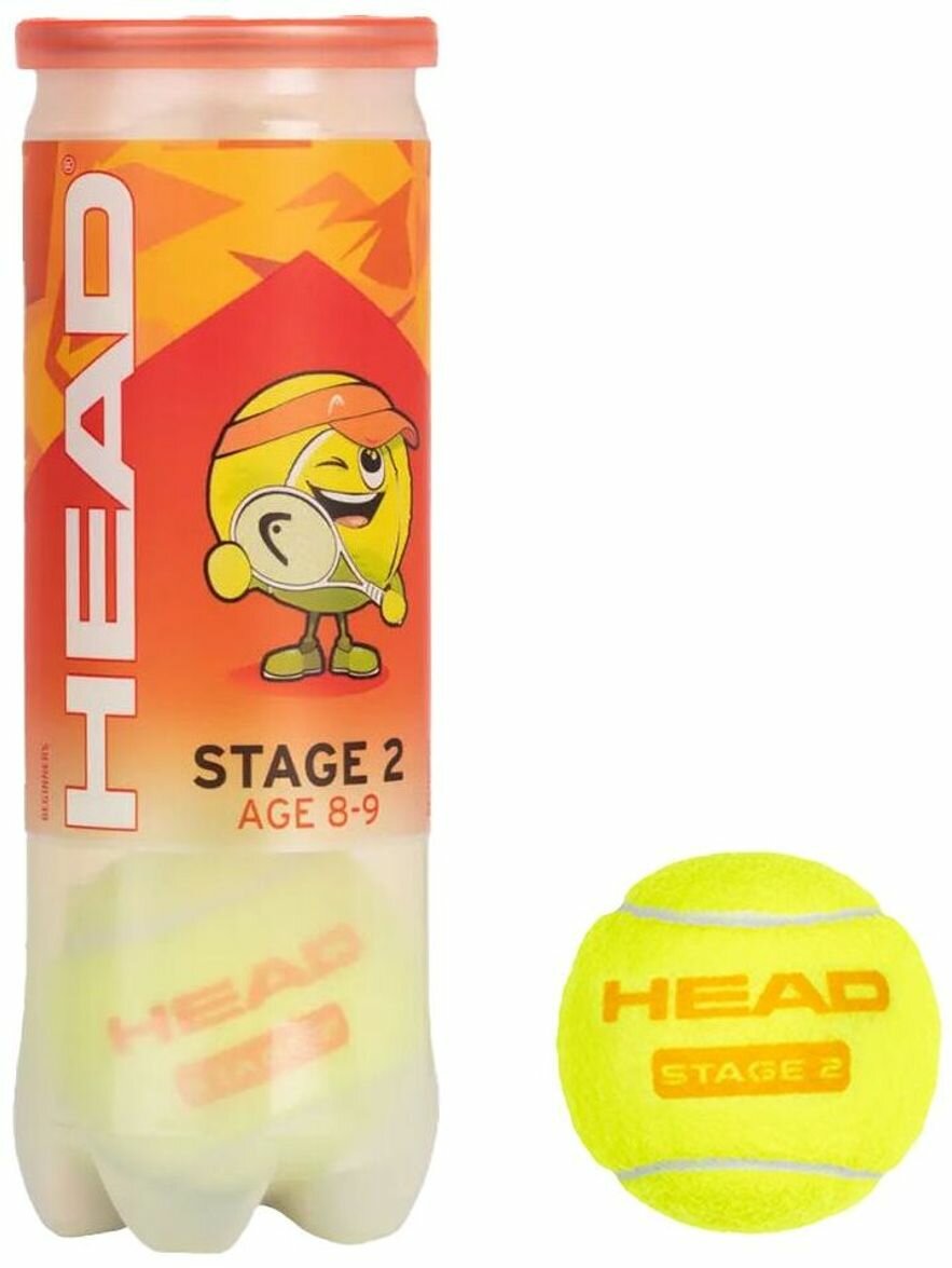 Мячи Head 3B HEAD STAGE 2 - ORANGE зеленый полимерные материалы, синтетические материалы 578423