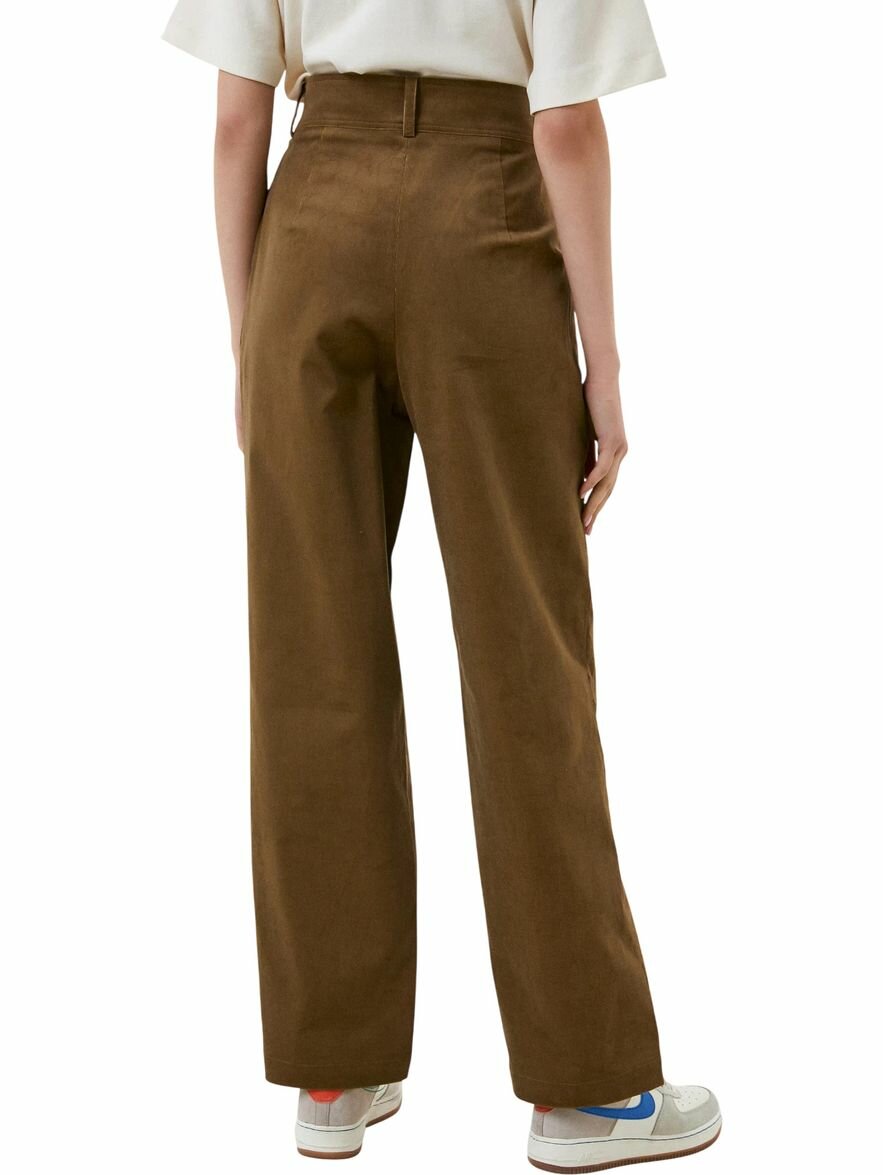 Брюки трубы B.L.E.S. Trousers Denise, размер 46, коричневый — фото 1