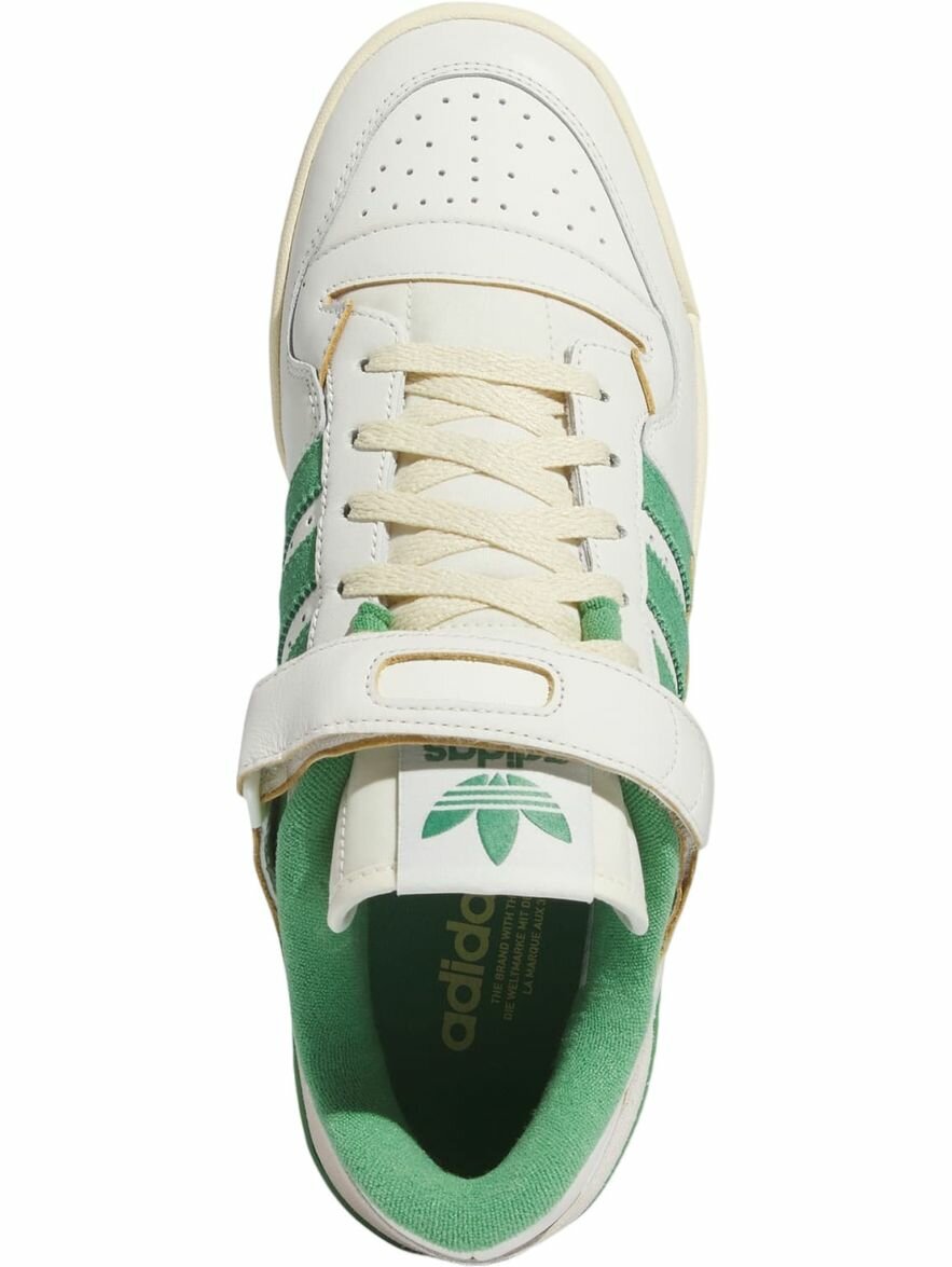 Кеды adidas Forum 84 Low, размер 5 UK, белый/зеленый — фото 1