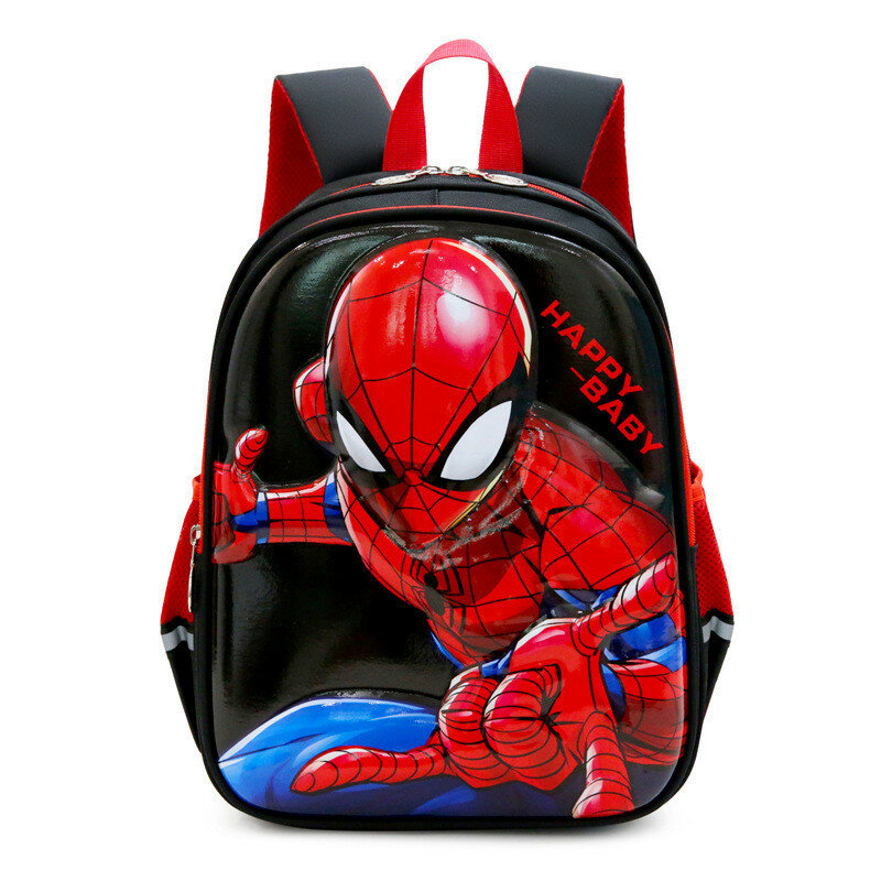 Легкий 3D мультяшный рюкзак для мальчиков и девочек в детский сад, черный, 3-7 лет