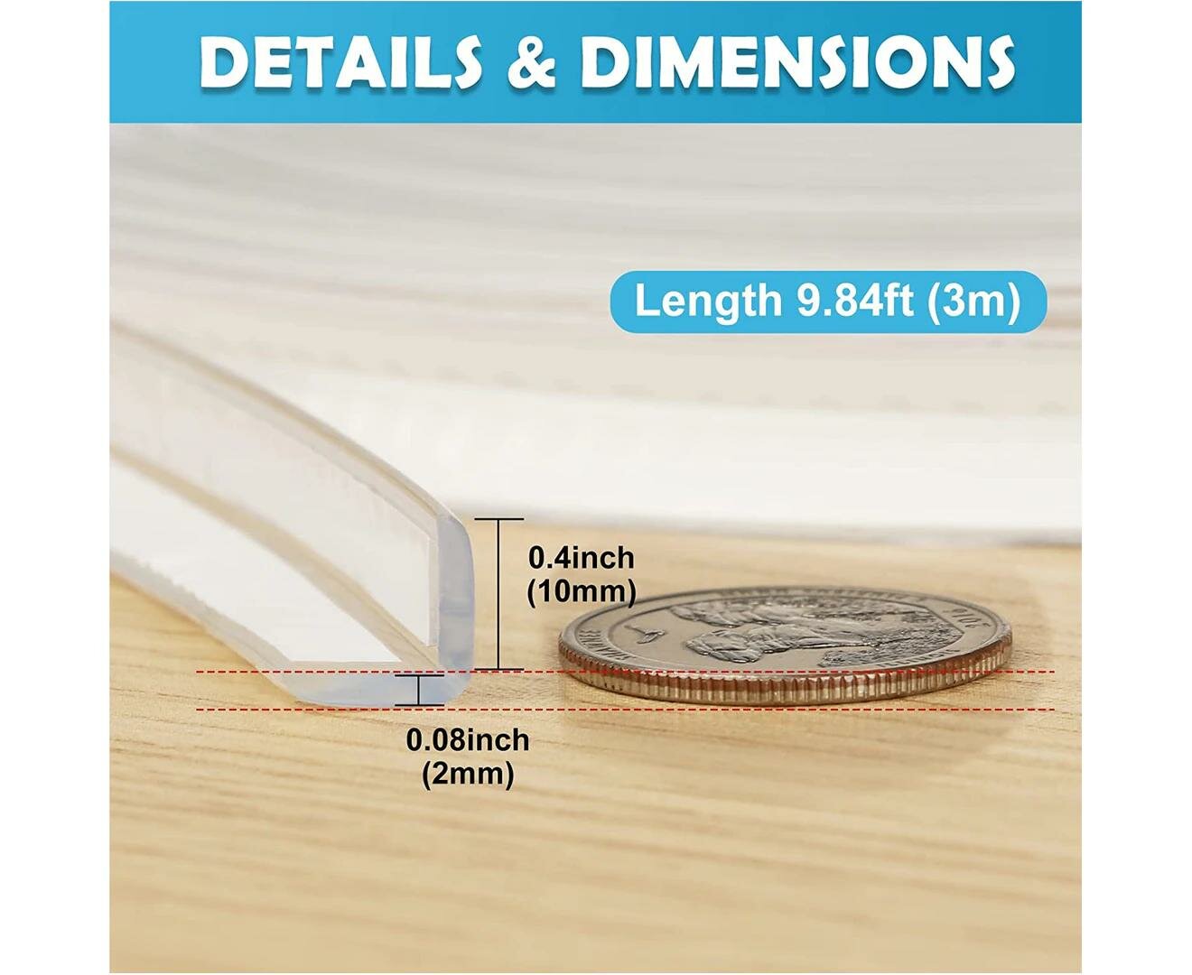 Защита детей, Защитные уголки для столов, 20 футов (6 метров) мягкий плинтус для мебели, прозрачные защитные плинтусы для углов и краев для грудничков, подушка для краев письменного стола