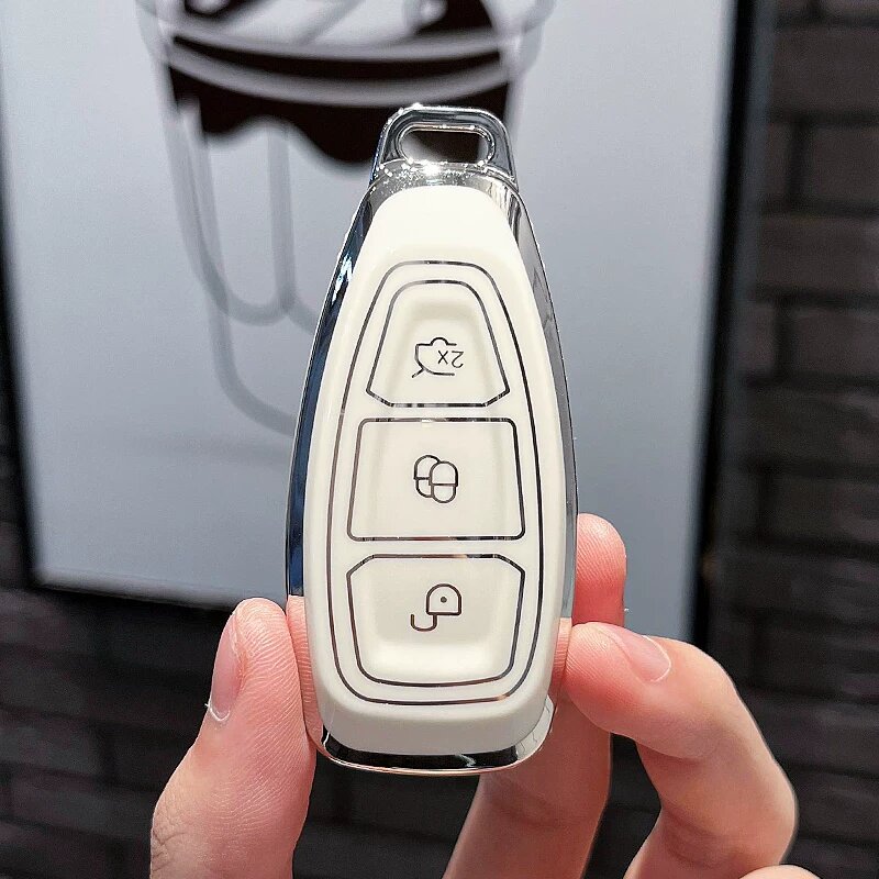Чехол для ключа Ford Focus, Escape, Fiesta, Ecosport, Mondeo, Kuga, смарт-ключ, защитный корпус, застежка Ford E-smart