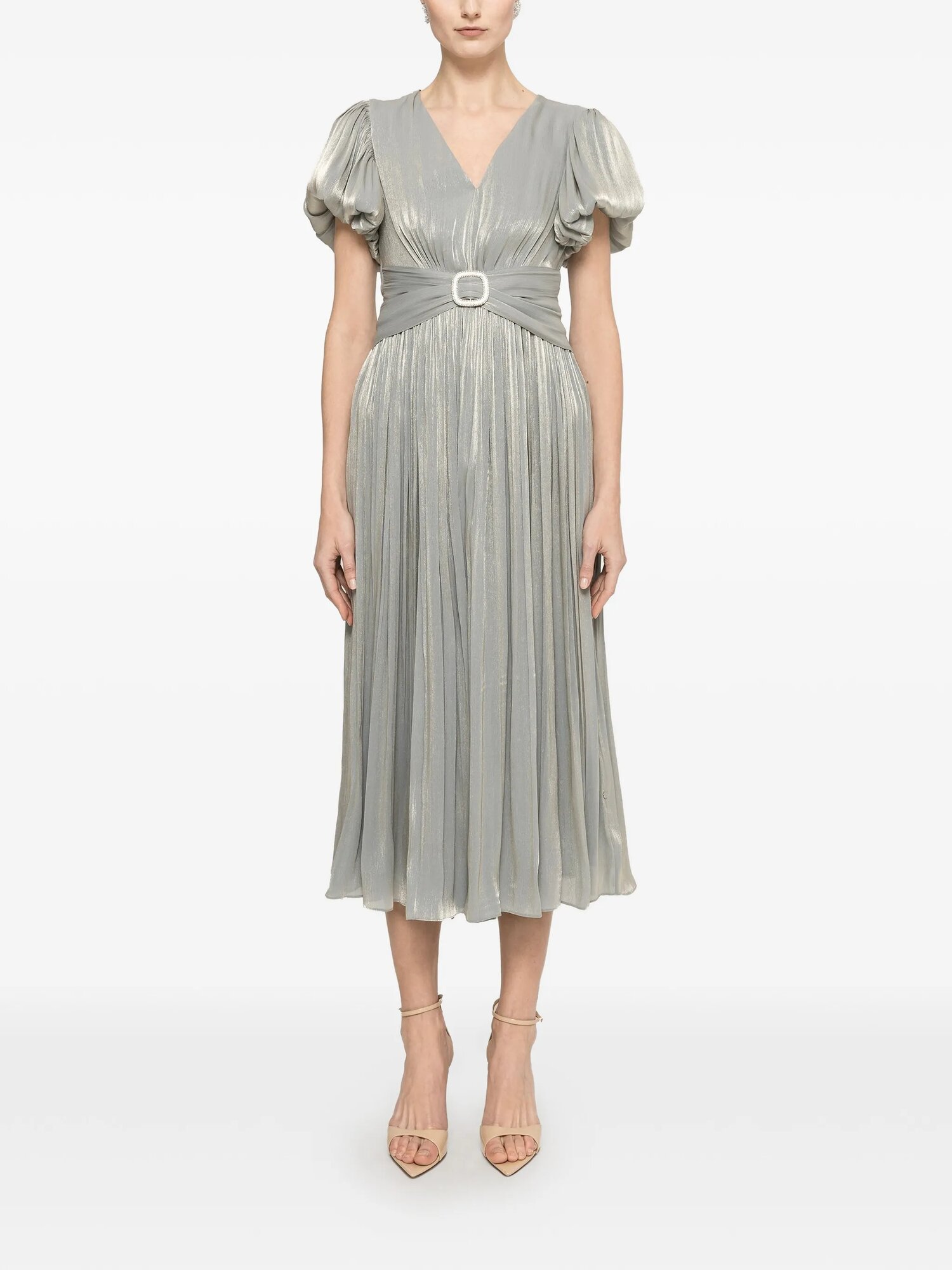 Платье Crystal-detail pleated midi dress