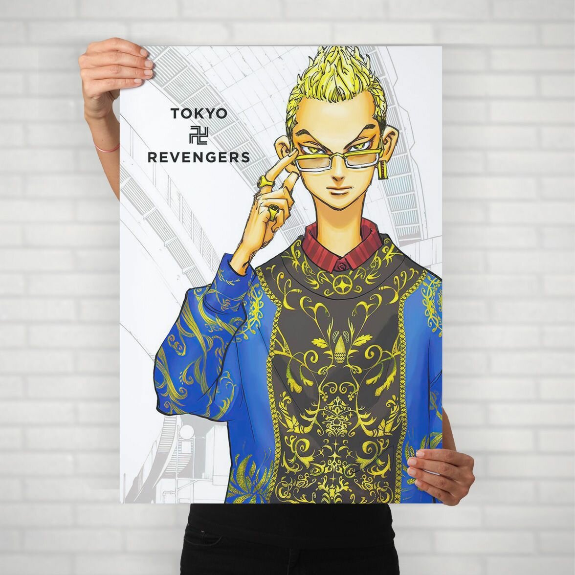 Плакат на стену для интерьера Токийские мстители (Тетта Кисаки 2) - Постер по аниме формата A1 (60х84 см)